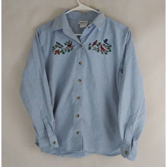 BonWorth | Tops | Vintage Bon Worth Womens Button Up Embroidered Shirt ...
